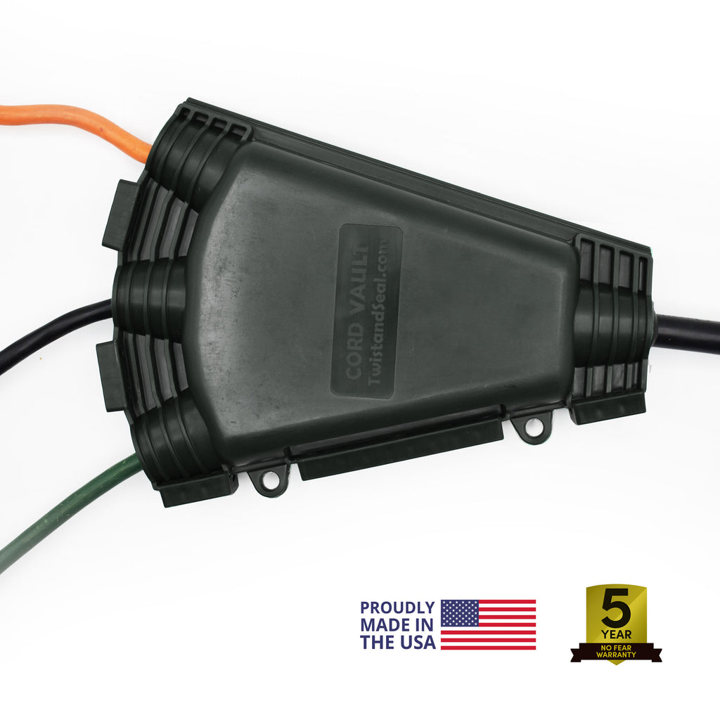 Twist and Seal Cord Vault - Keeps Large Cord Connections Dry and Secur